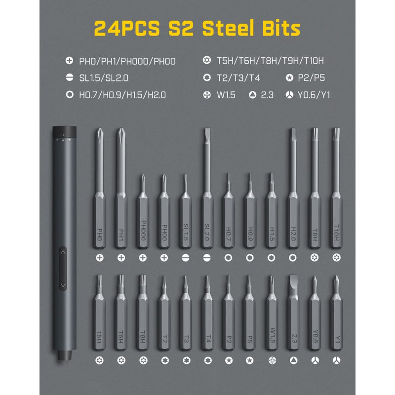 Fanttik E1 PRO Electric Screwdriver - 24 Magnetic Bits