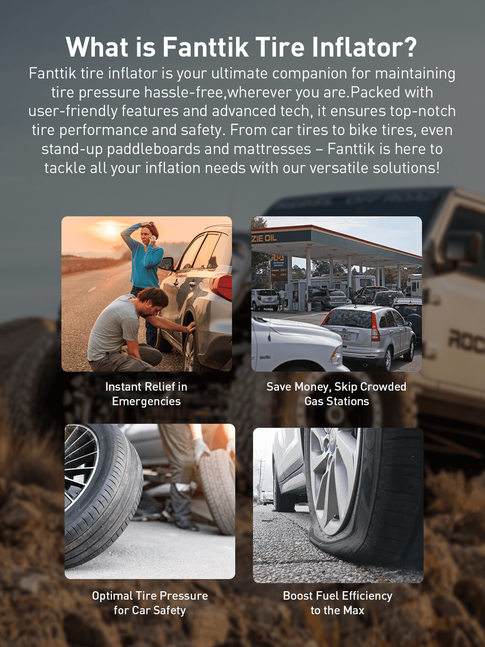 Fanttik portable tire inflator