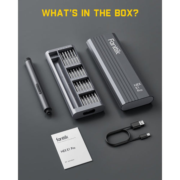 Fanttik E1 PRO Electric Screwdriver - 24 Magnetic Bits