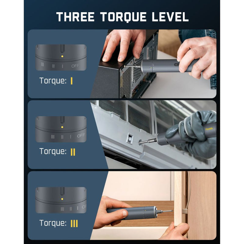 Fanttik S1 Pro Cordless Screwdriver Kit - 16 Bits, High-Tech Features
