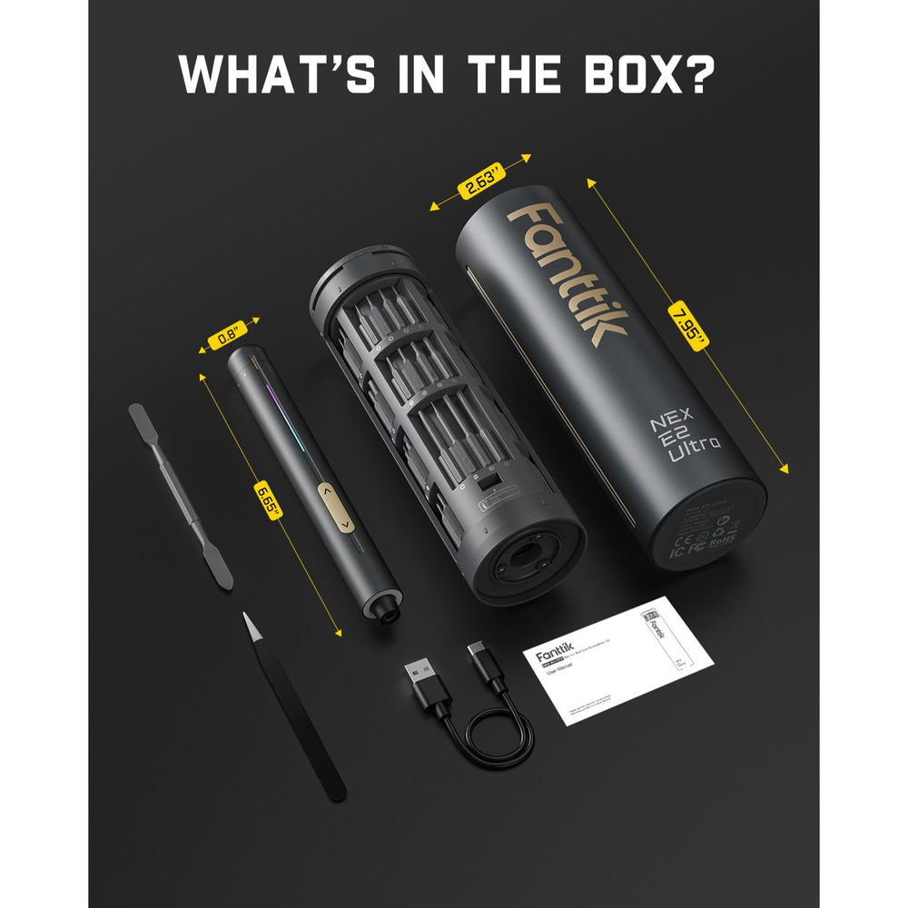 Fanttik E2 Ultra Electric Screwdriver - 50 Magnetic Bits