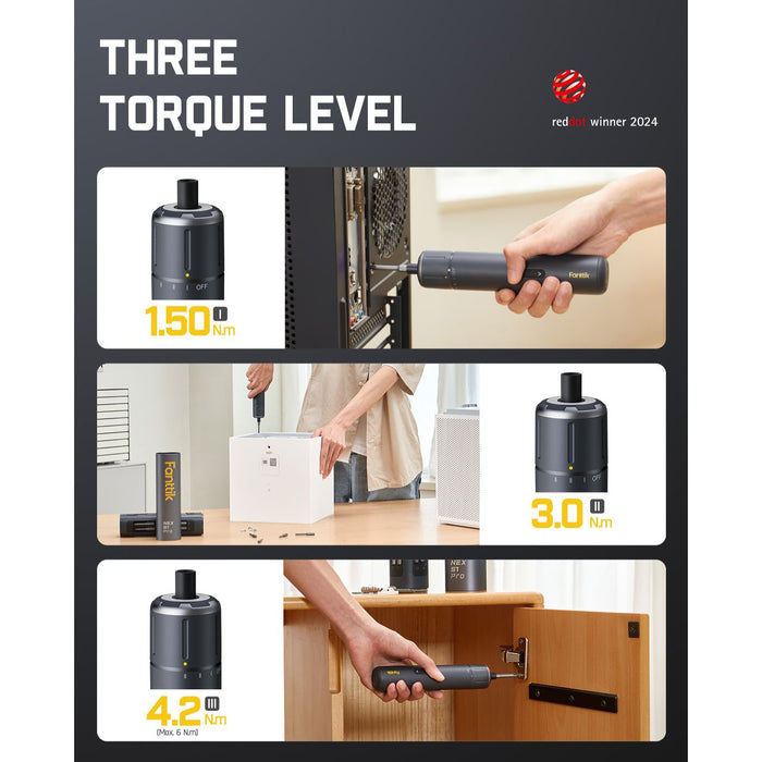Fanttik S1 Pro Cordless Screwdriver Kit - 16 Bits, High-Tech Features