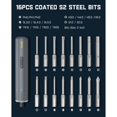 Fanttik S1 Pro Cordless Screwdriver Kit - 16 Bits, High-Tech Features