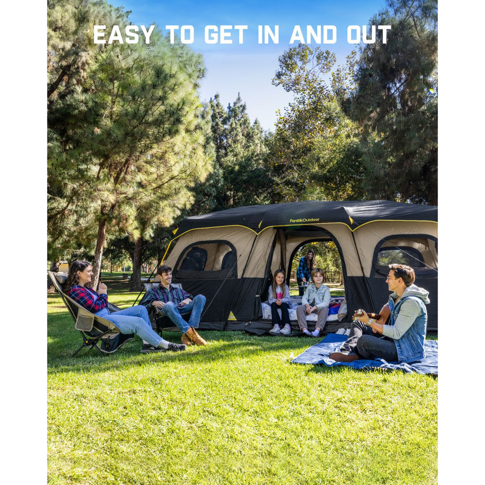 FanttikOutdoor Zeta C12 Pro Max 12 Person Camping Tent-Instant Tent