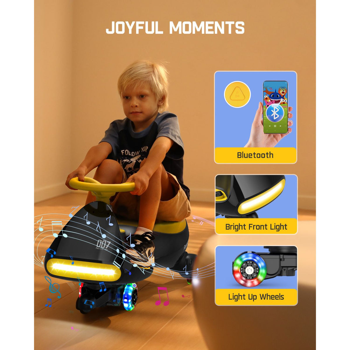 FanttikRide N7 Classic 6V Electric Wiggle Car with Pedal