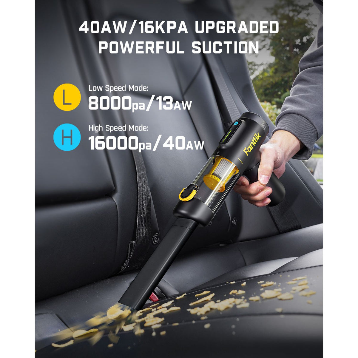 Fanttik Slim V10 Mix Car Vacuum-4 in 1 Handheld Air Duster and Vacuum