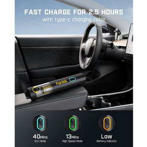 Fanttik Slim V8 Apex Car Vacuum - 4-in-1 Multifunctional Mini Vacuum