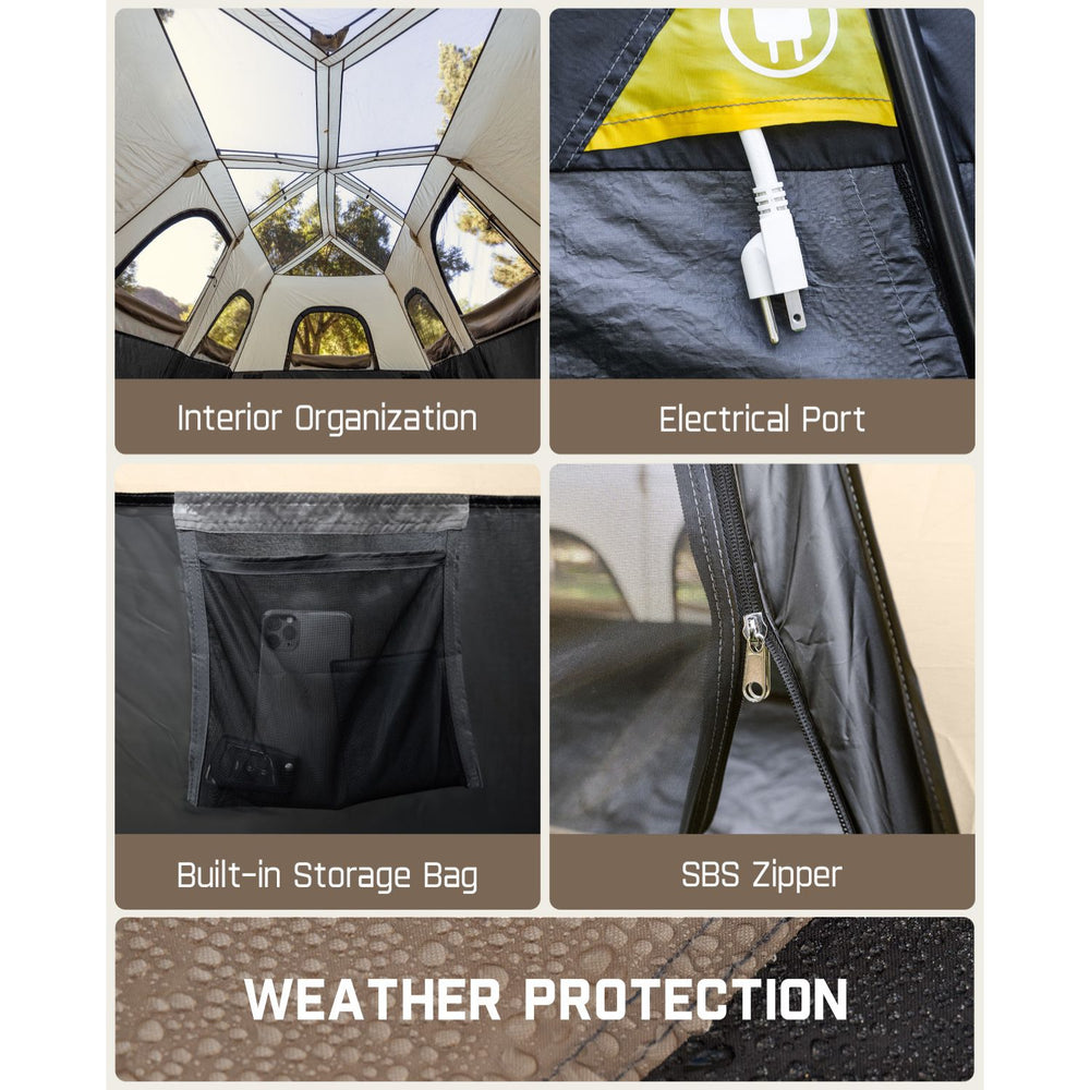 FanttikOutdoor Zeta C12 Pro Max 12 Person Camping Tent-Instant Tent