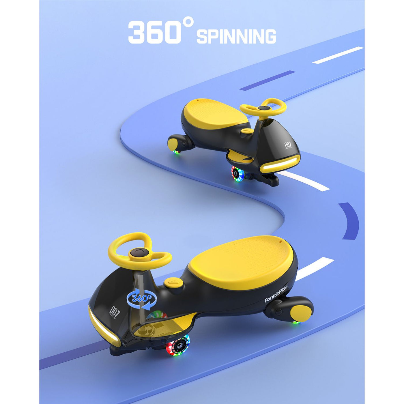 FanttikRide N7 Classic 6V Electric Wiggle Car with Pedal