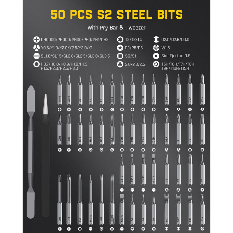 Fanttik E2 Max Electric Screwdriver - 50 Magnetic Bits