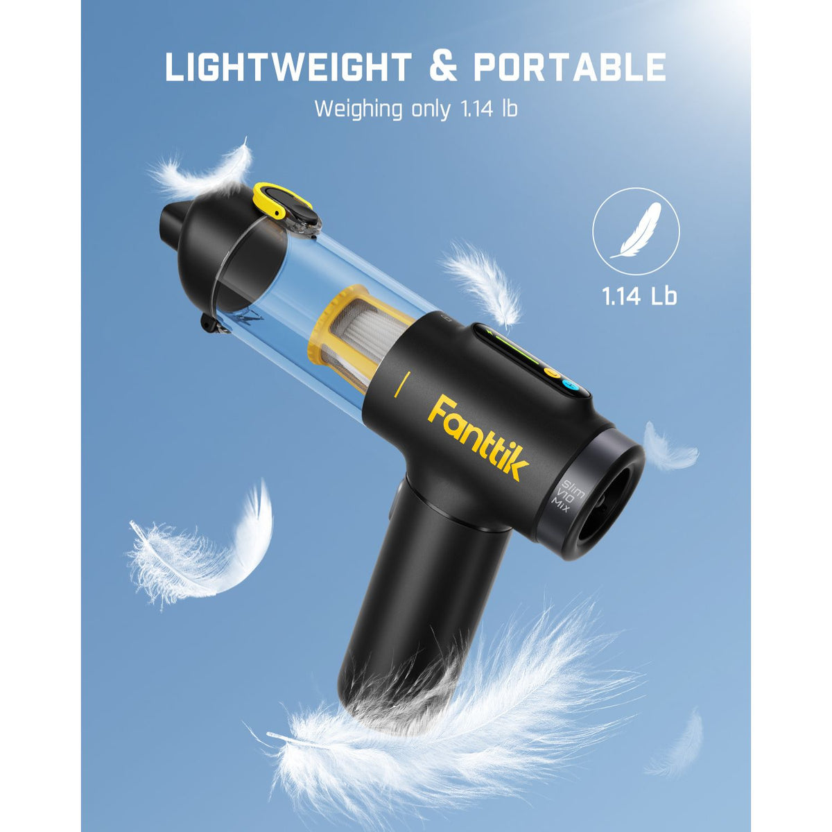 Fanttik Slim V10 Mix Car Vacuum-4 in 1 Handheld Air Duster and Vacuum