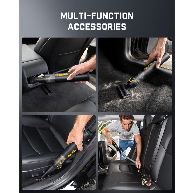 Fanttik Slim V8 Apex Car Vacuum - 4-in-1 Multifunctional Mini Vacuum
