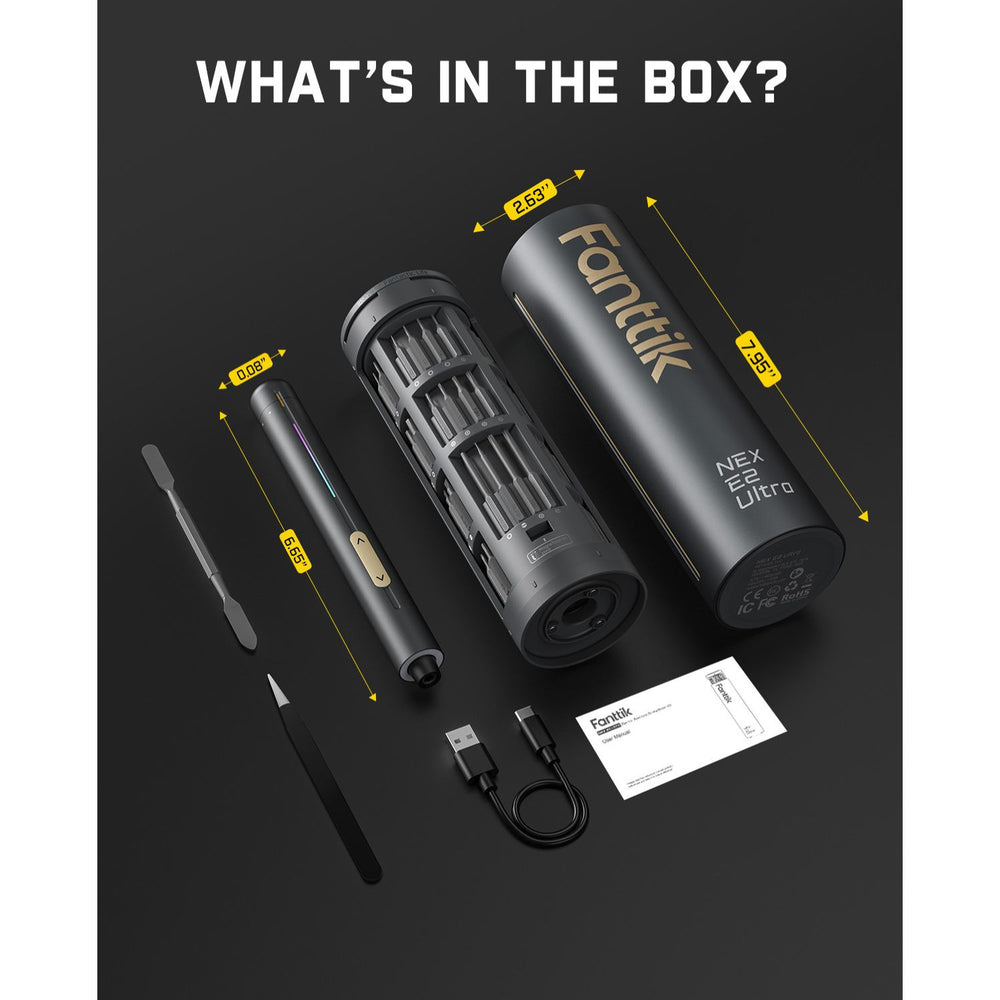 Fanttik E2 Ultra Electric Screwdriver - 50 Magnetic Bits