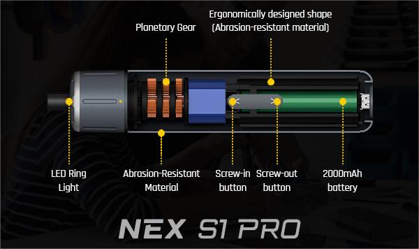 S1 Pro Cordless Screwdriver Kit, Screwdriver Set with 16 Bits, Fanttik